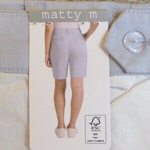 Matty M | Shorts | Matty M 2 Womens Nwt Bermuda Shorts Flat Front Blue ...